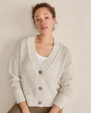 HAVEN WELL WITHIN Organic Cotton Open Stitch Cardigan