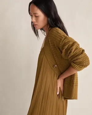 HAVEN WELL WITHIN Organic Cotton Open Stitch Cardigan