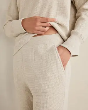HAVEN WELL WITHIN Organic Cotton Waffle Knit Joggers