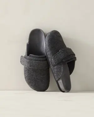 HAVEN WELL WITHIN Felted Wool Clogs - Charcoal