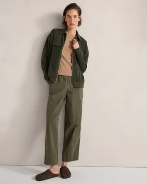 HAVEN WELL WITHIN Fleece Collared Zip-up Jacket - Forest