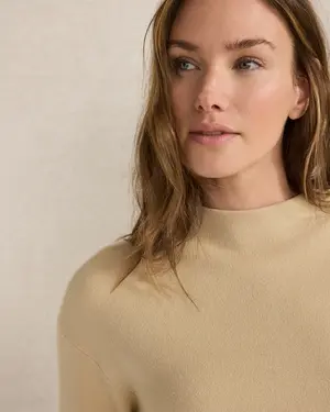 HAVEN WELL WITHIN Tuxedo Stripe Funnel Neck Pullover