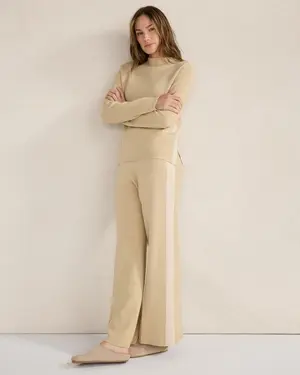 HAVEN WELL WITHIN Tuxedo Stripe Funnel Neck Pullover