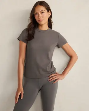 HAVEN WELL WITHIN Haven Well Within Organic Cotton Cropped T-Shirt Rainfall