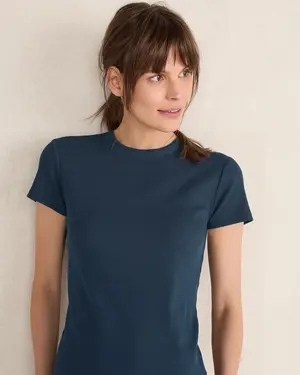 HAVEN WELL WITHIN Haven Well Within Organic Cotton Cropped T-Shirt Twilight