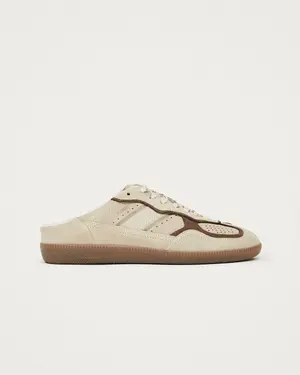 ALOHAS Leather Sneaker Mules - Mule Cream