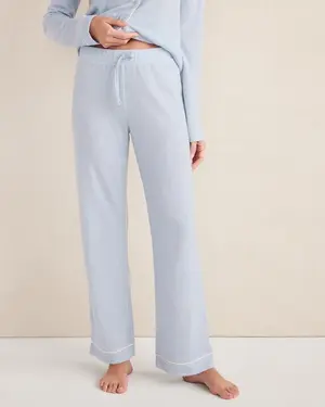 HAVEN WELL WITHIN Marled Knit Pajama Pants - Wave