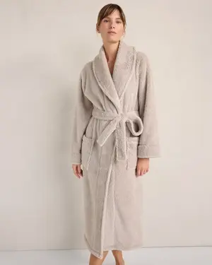 HAVEN WELL WITHIN Plush Robe - Oyster Shell
