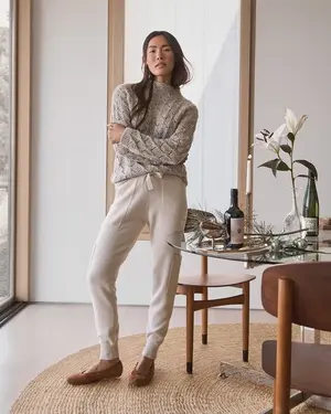 HAVEN WELL WITHIN Cashmere Cargo Joggers - Nimbus