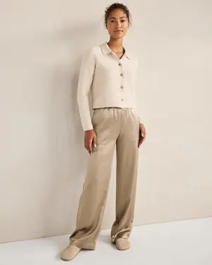 HAVEN WELL WITHIN Wool Blend Sweater Jacket - Ivory