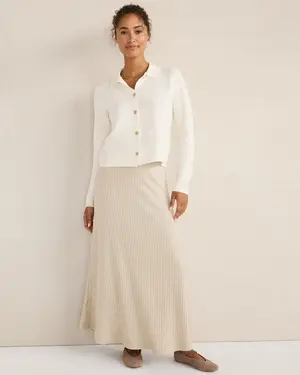 HAVEN WELL WITHIN Wool Blend Sweater Jacket - Ivory