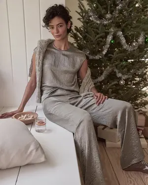 HAVEN WELL WITHIN Luxe Crinkle Shine Pants