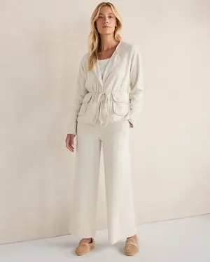 HAVEN WELL WITHIN Brushed Terry Open Front Jacket