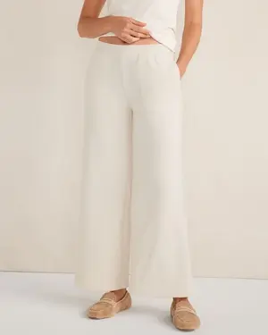 HAVEN WELL WITHIN Brushed Terry Wide Leg Pants