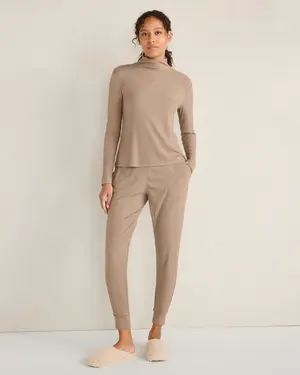 HAVEN WELL WITHIN Resti Rib Knit Turtleneck Top - Nightfall