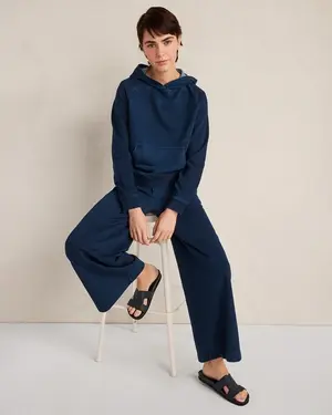 HAVEN WELL WITHIN Leather Cutout Slides - Nightfall