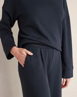 HAVEN WELL WITHIN Soft Knit Wide Leg Pleated Pants