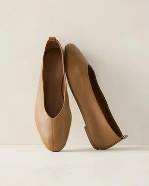 HAVEN WELL WITHIN Leather Almond Toe Flats - Rope