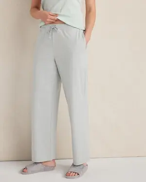 HAVEN WELL WITHIN Botanical-dyed Organic Cotton Interlock Pants - Botanical Dye Blue Haze