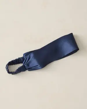 HAVEN WELL WITHIN Washable Silk Headband - True Navy