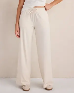 HAVEN WELL WITHIN Drawstring Wide Leg Pants - Sandstone