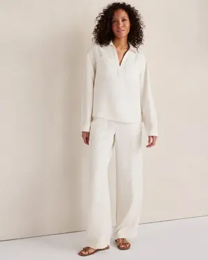 HAVEN WELL WITHIN Viscose Linen Wide Leg Pants