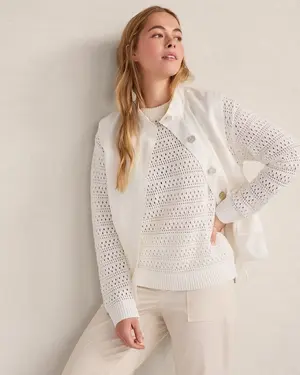 HAVEN WELL WITHIN Cotton Linen Stitched Crewneck