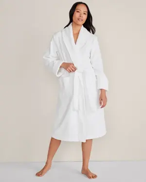 HAVEN WELL WITHIN Organic Cotton Terry Bathrobe - White