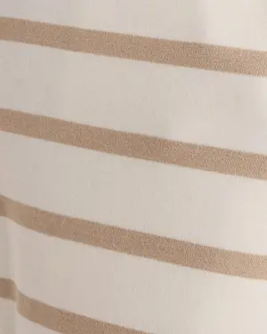 HAVEN WELL WITHIN Brushed Cotton Interlock Stripe Pants - Ivory,wave