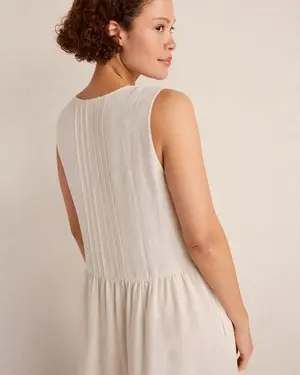 HAVEN WELL WITHIN Linen Pintuck Midi Dress