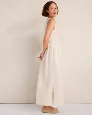 HAVEN WELL WITHIN Linen Pintuck Midi Dress