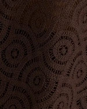 HAVEN WELL WITHIN Cotton Crochet Scalloped Midi Skirt