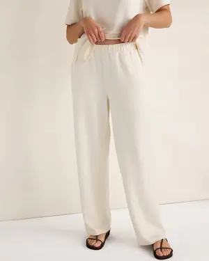 HAVEN WELL WITHIN Soft Knit Relaxed Barrel Leg Pants