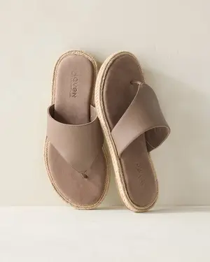 ESPA Leather Drille Sandals - Mica