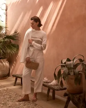 HAVEN WELL WITHIN Heavyweight Linen Wide Leg Pants