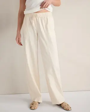 HAVEN WELL WITHIN Cotton Denim Barrel Leg Pants
