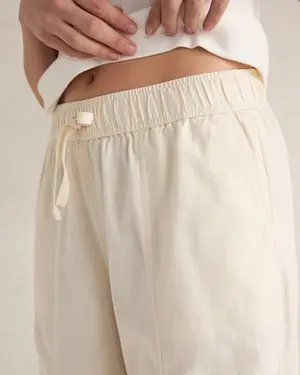 HAVEN WELL WITHIN Cotton Denim Barrel Leg Pants