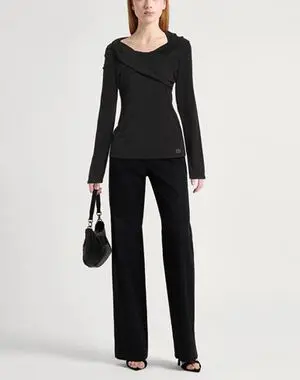 TWINSET Long Sleeve Gathered Crepe Top
