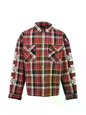 BREATH Check-pattern Logo-print Shirt