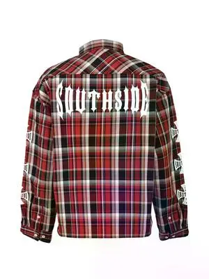 BREATH Check-pattern Logo-print Shirt