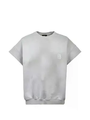 BREATH Embroidered Logo Short-sleeve Sweater