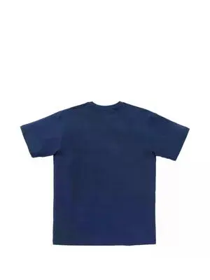 A BATHING APE Logo-print Cotton T-shirt - Blue