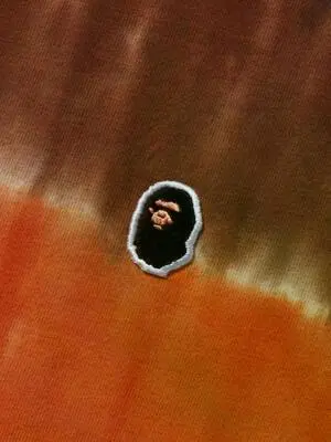 A BATHING APE Tie-dye Logo-patch T-shirt