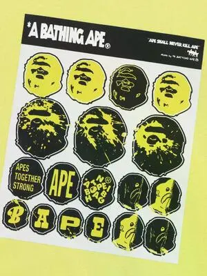 A BATHING APE Graphic-print T-shirt - Yellow
