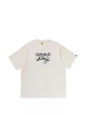 A BATHING APE Graphic-print Cotton T-shirt - Neutrals