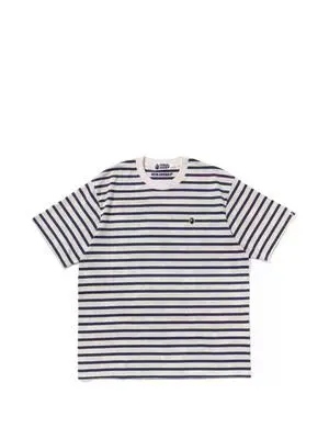 A BATHING APE Horizontal-striped T-shirt