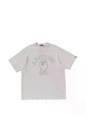 A BATHING APE Rhinestone-embellished Ape Head T-shirt