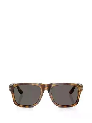 Persol Tortoiseshell Effect Rectangle Frame Sunglasses - Brown