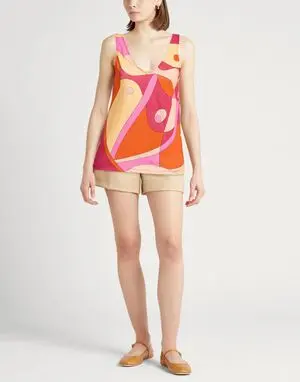 Majestic Filatures Knitted Multicolor Deep Neckline Sleeveless Top