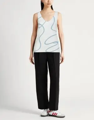 Majestic Filatures Viscose & Elastane Two-tone V-neck Sleeveless Top